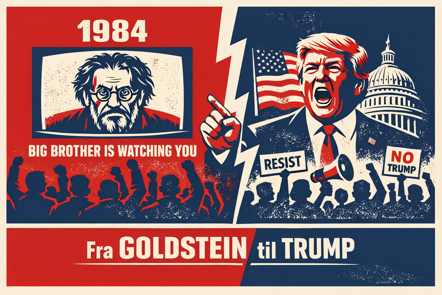 Fra Goldstein til Trump: Hvordan "1984" bruges af den 'progressive ...