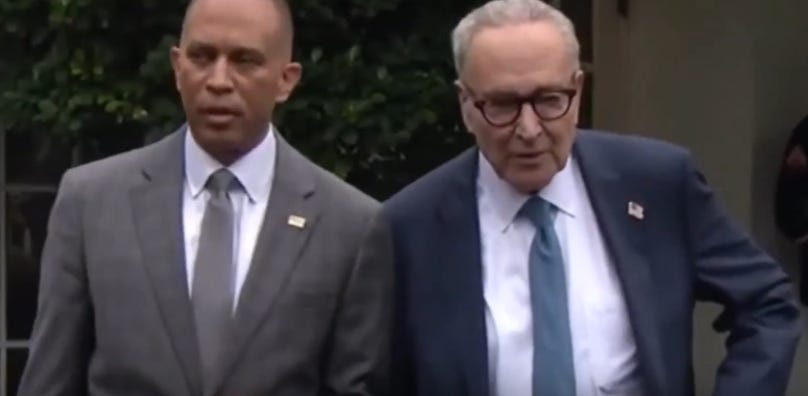 Chuck Schumer and Hakeem Jeffries amaze Trump at the closure meeting ...