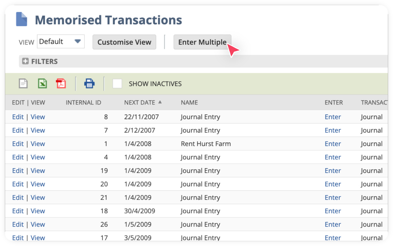 Automating Recurring transactions with Memorized Transactions in NetSuite