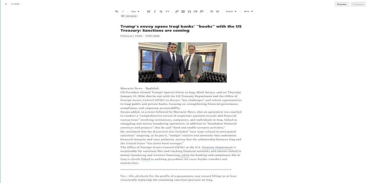 (OFAC Final Review For Sanction Removal / Extremely Close To Rate Change!)