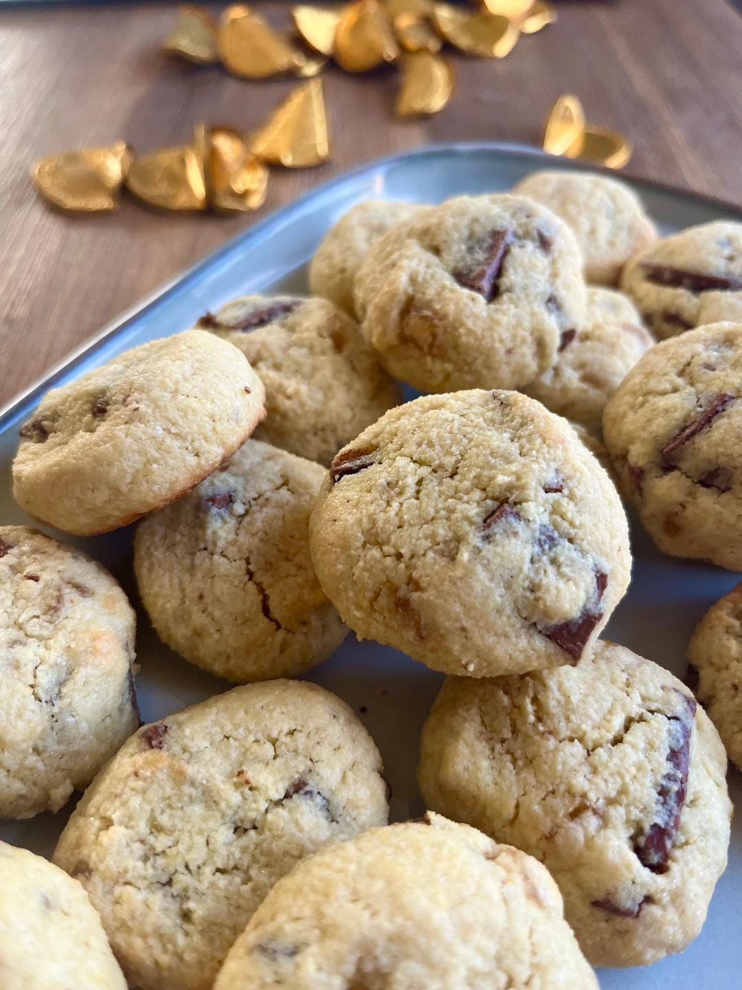 Chewy Almond Gelt Cookies - by Leah Koenig