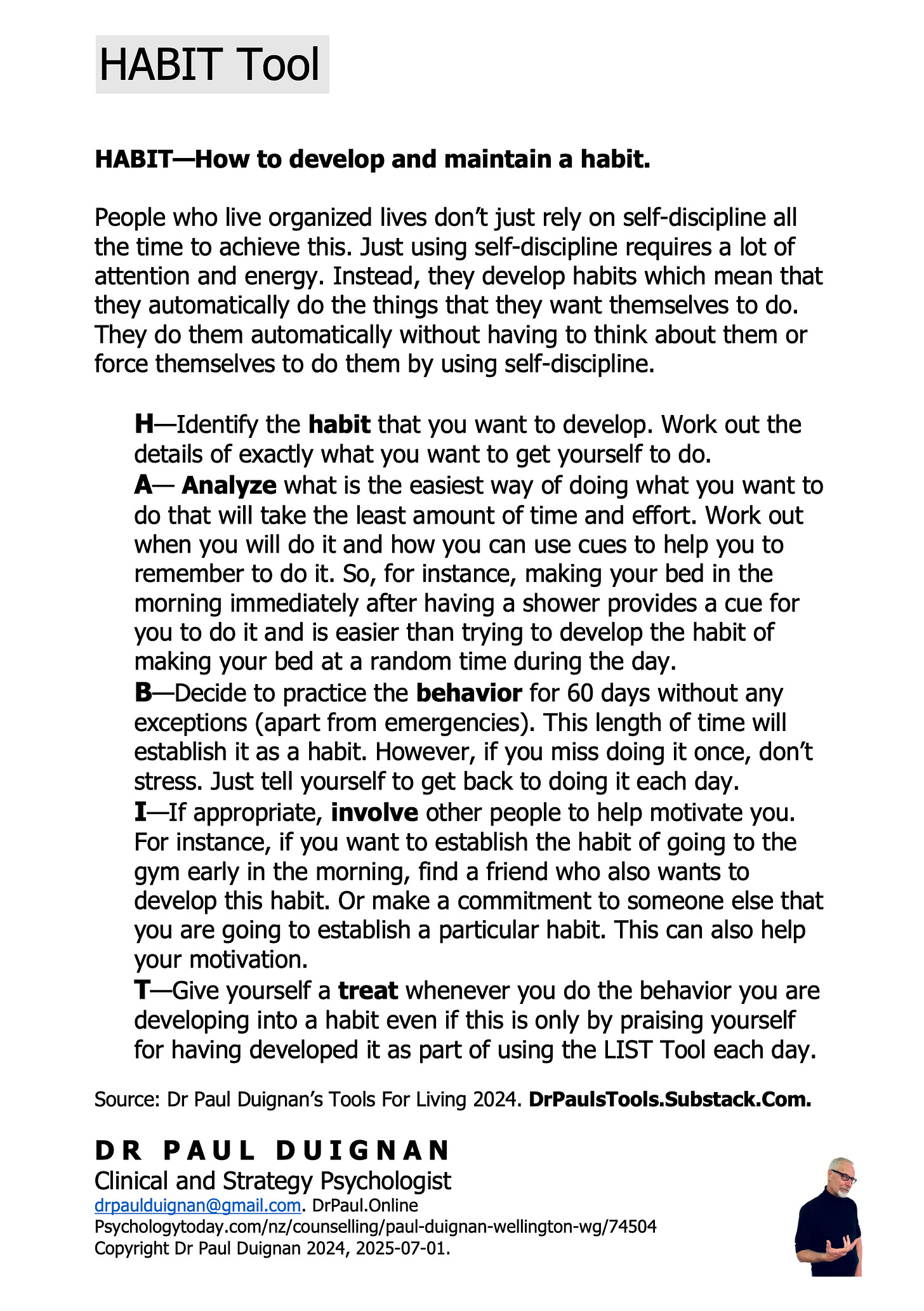 self discipline tools