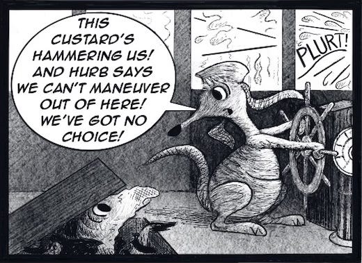 Armed (?) and ready! (But not now, Bernard!)