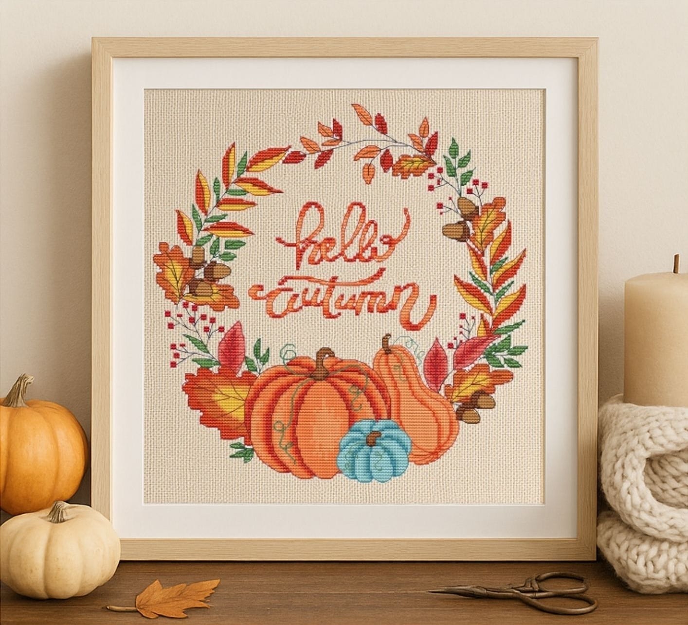 🍂 New Cross Stitch Patterns: Hello Autumn & Autumn Pumpkins