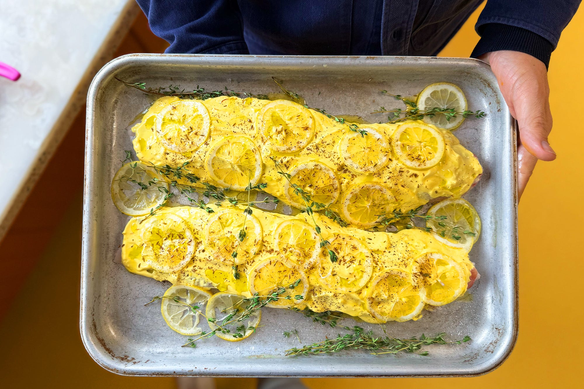 Iranian herb fritters and Saffron-yoghurt hake for Persian New Year