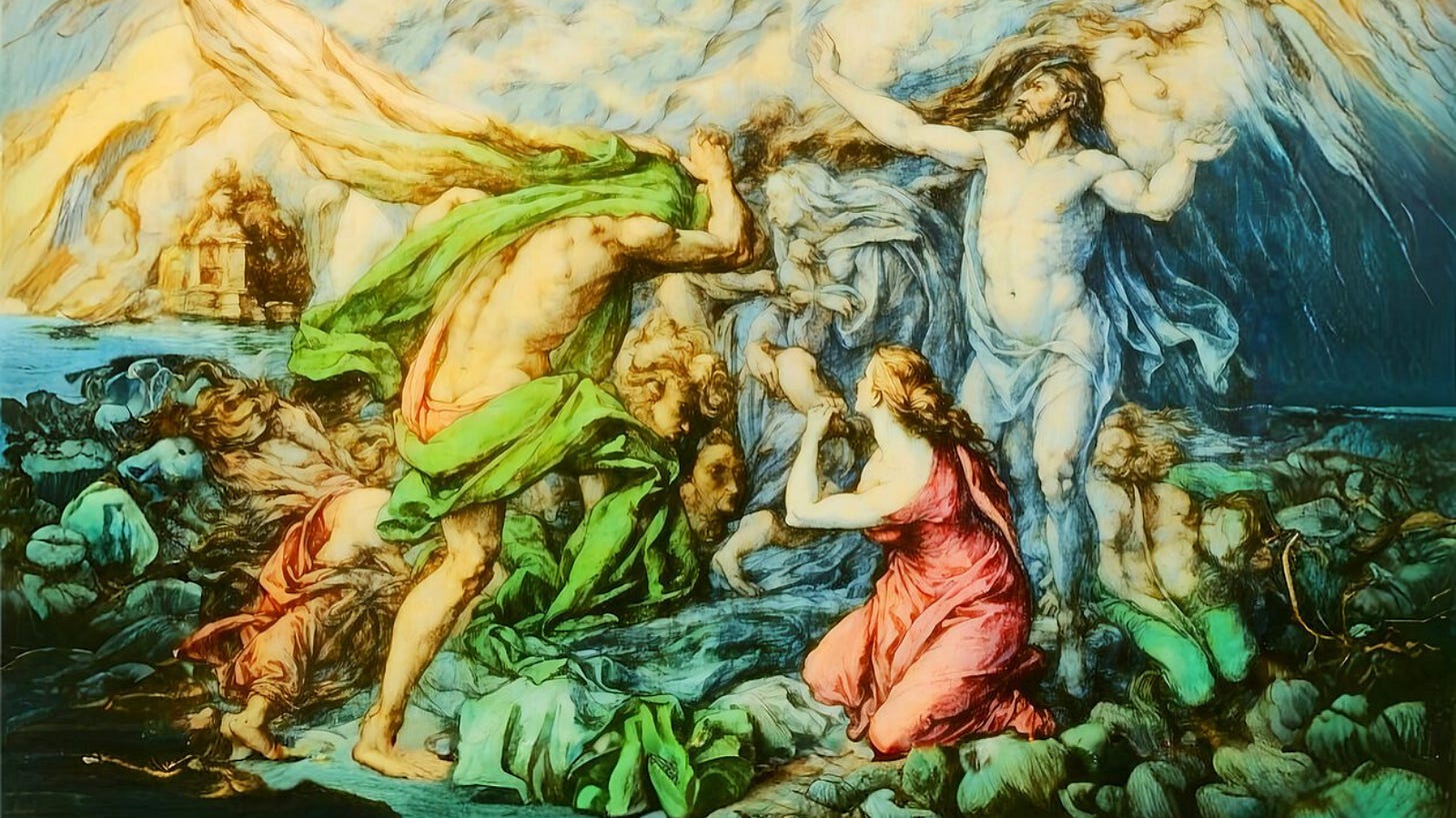 Why did Noah send out a raven, then a dove from the ark?