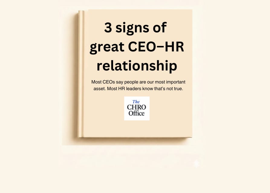 3 signs of great CEO–HR relationship - The CHRO Office