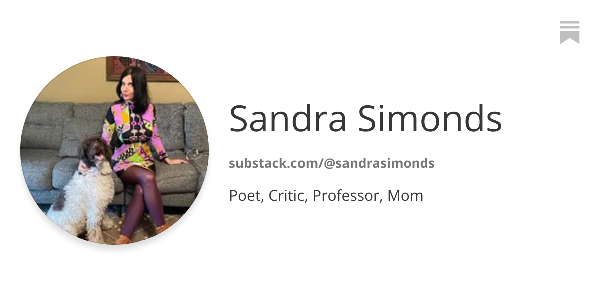 Sandra Simonds | Substack