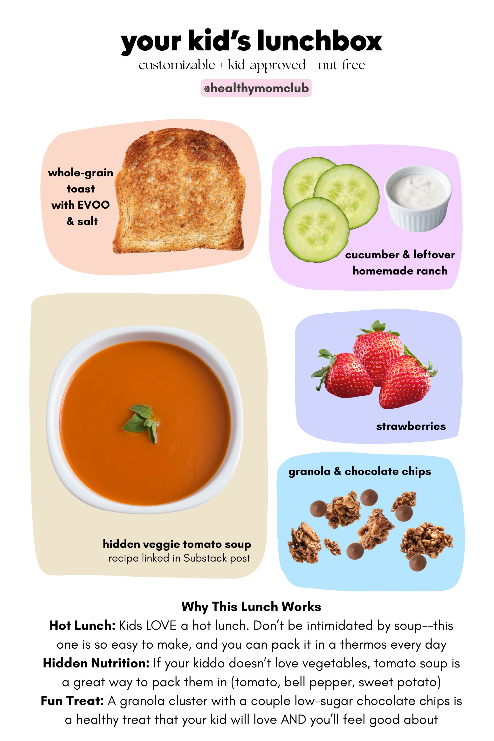 Updated Weekly Kid's Lunch Ideas (PDF!) - by Danielle Brown