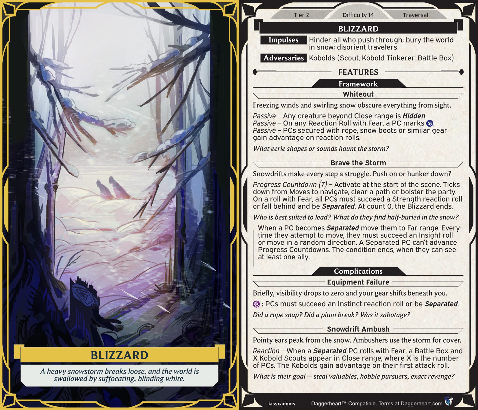 Daggerheart Environment Cards (Starlit Archive I)