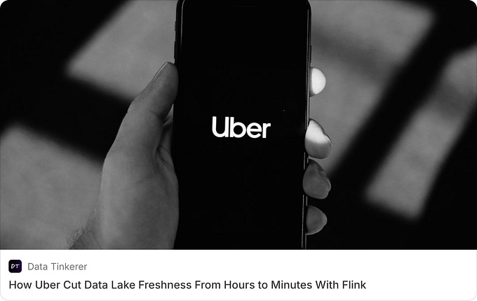 Data Tinkerer (@datatinkerer): "Uber rebuilt its data lake ingestion to ...