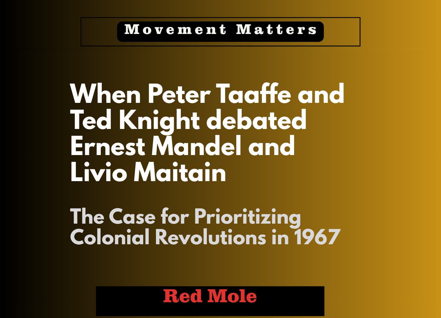When Peter Taaffe and Ted Knight debated Ernest Mandel and Livio Maitain
