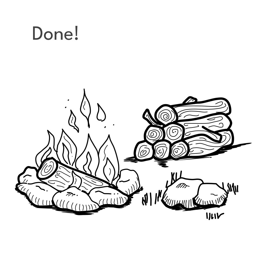 Doodle a Campfire - by Amy and Justin - AJ Doodles