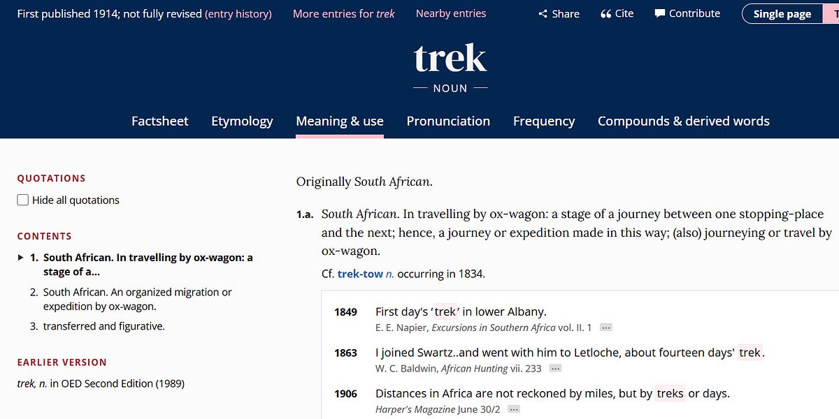 On the Word ‘Trek’ - by Adam Roberts