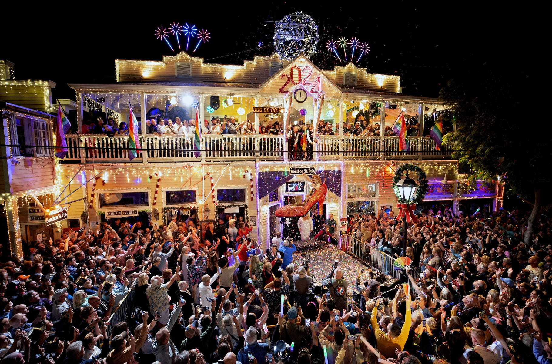 New Year's Eve drops in Key West: the red shoe, a conch shell and a ...