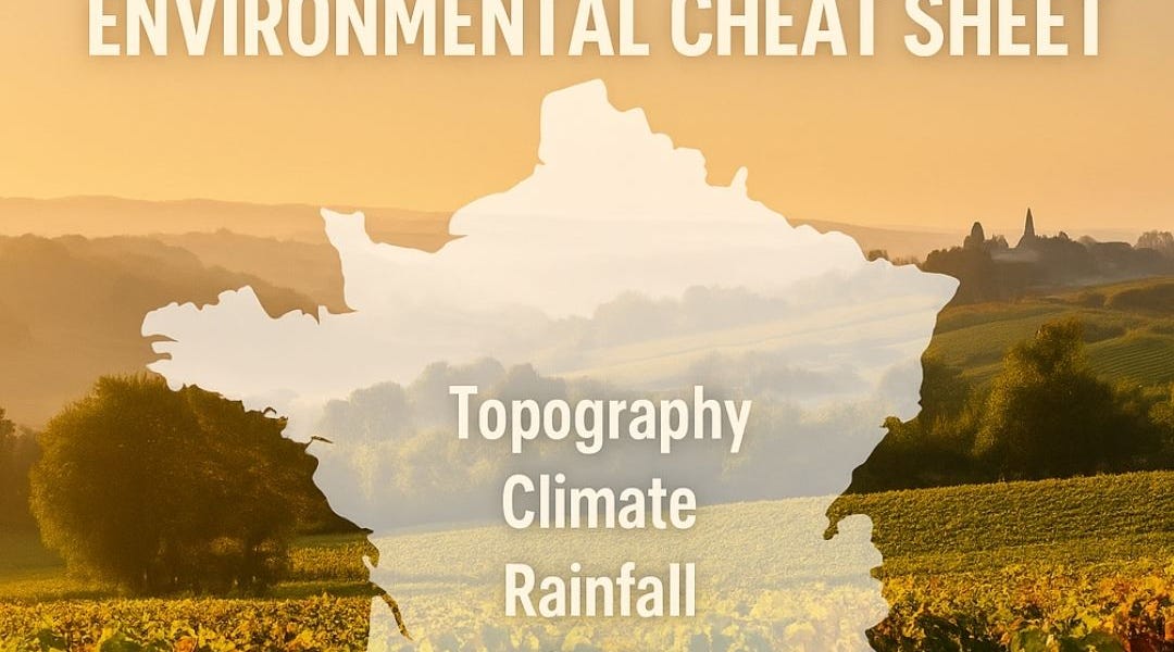 France’s 9 Core Regions - Growing Environment + Key Soils Cheat