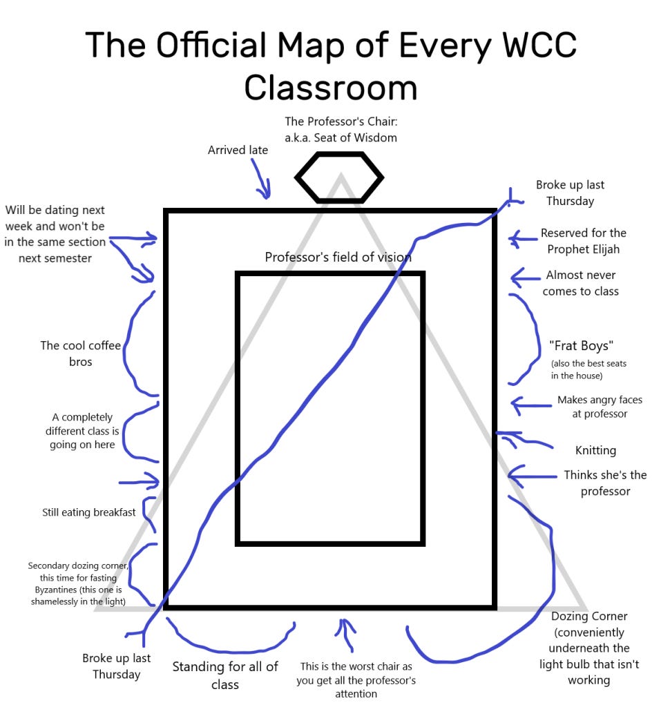 The Official Map of Every WCC Classroom - by James R. Green