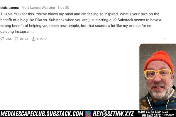 SOCIAL MEDIA ESCAPE CLUB | Seth Werkheiser | Substack