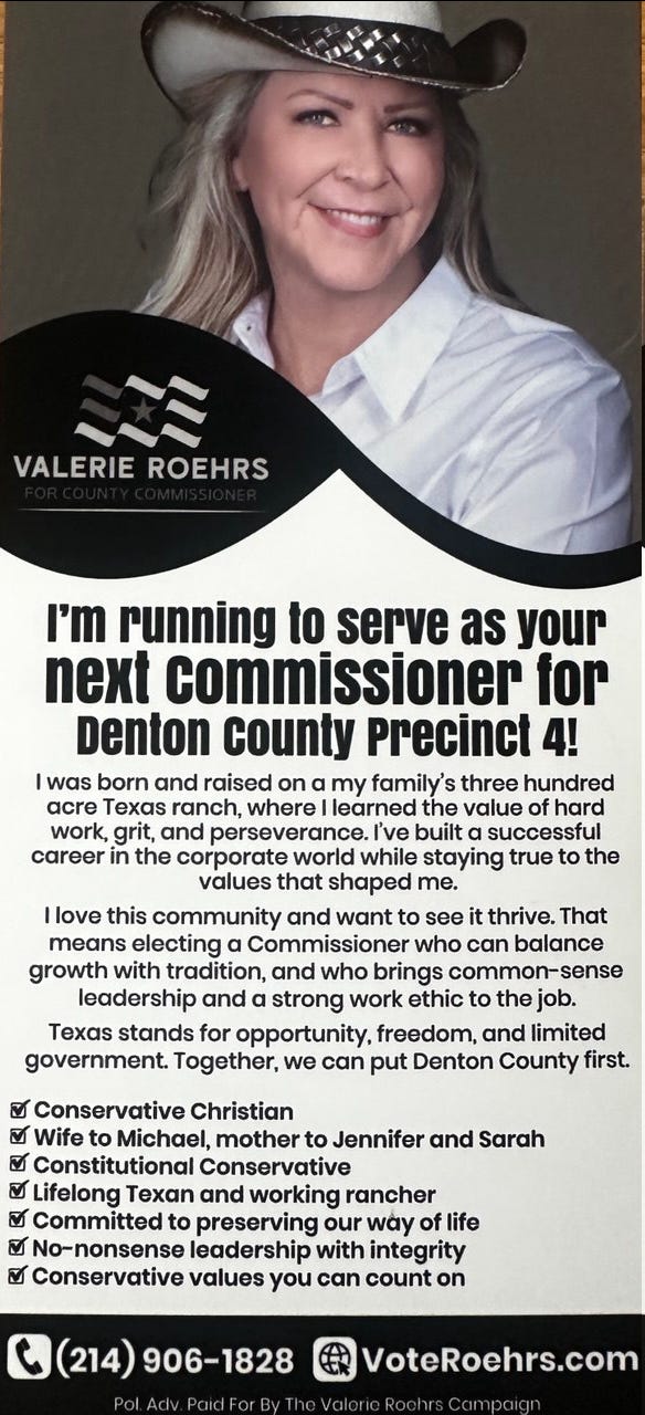 Valerie Roehrs Announces Candidacy For Denton County Commissioner