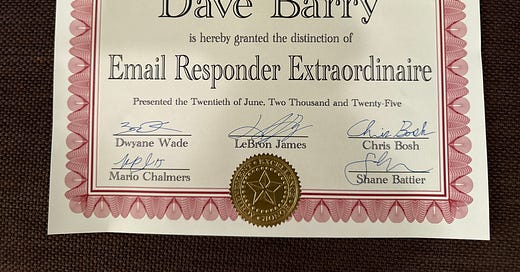 Comments - My Time on "Real Time" - Dave Barry’s Substack