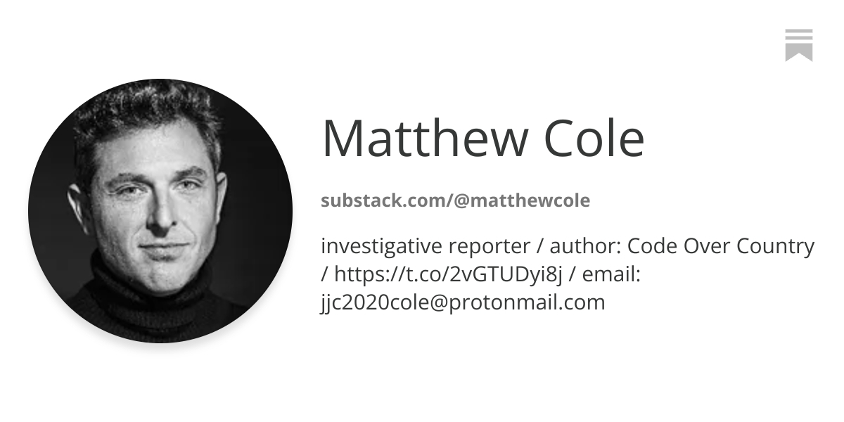 Matthew Cole | Substack