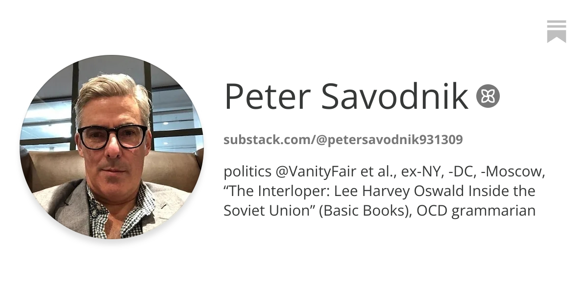Peter Savodnik | Substack