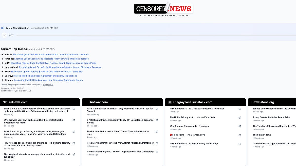 CENSORED NEWS SITE - by Robin Westenra - Seemorerocks