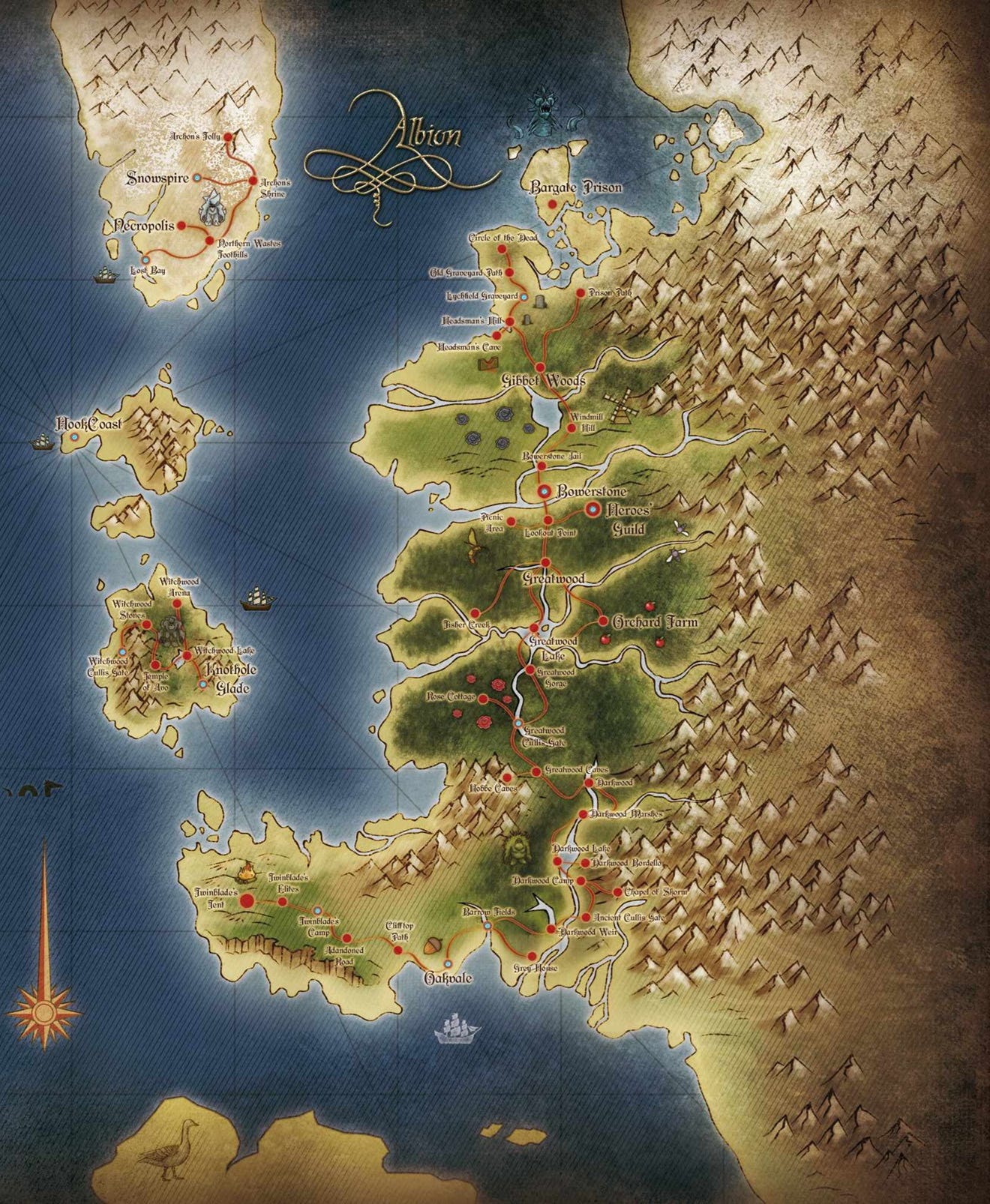 Redrawing My 'Fable' Fan-map from 5 Years Ago - by Dewi