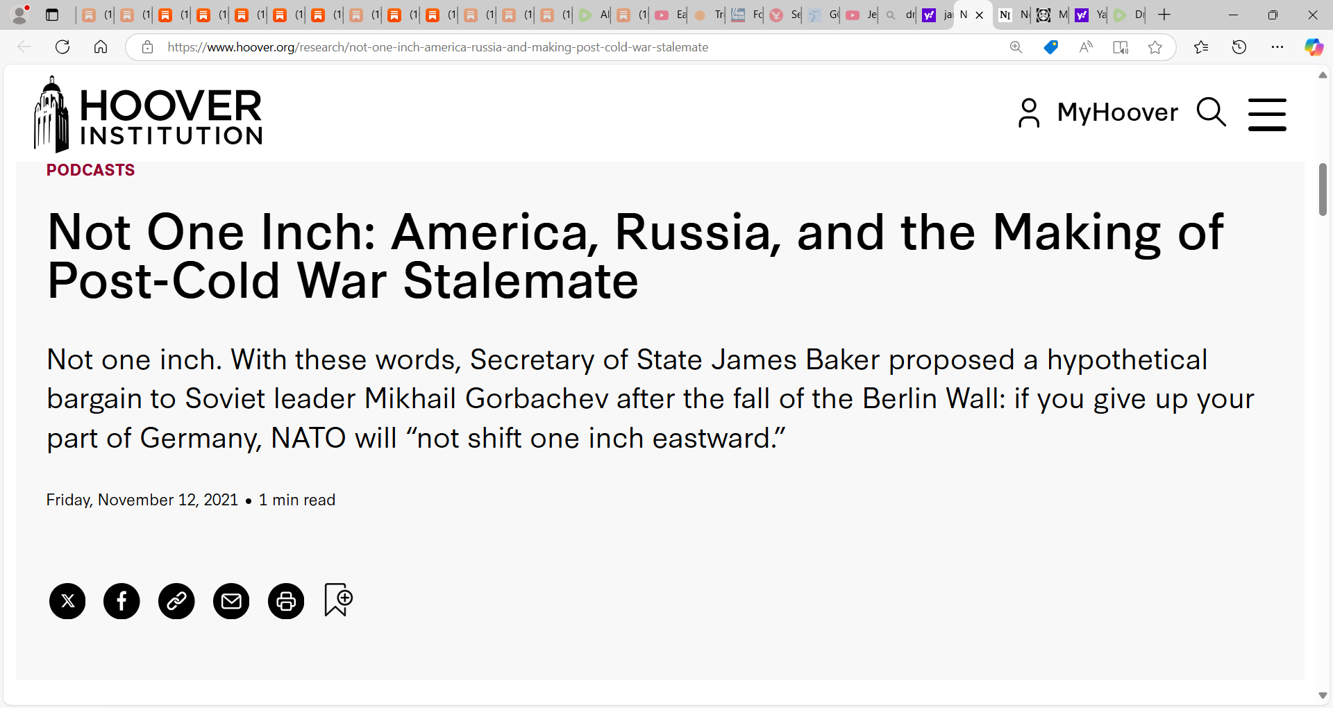 'Not one inch'! Gorbachev was lied to by James Baker III, assured by ...