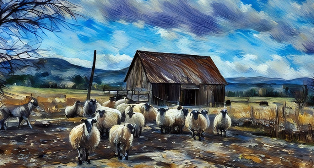 The Little Sheep Stable - by Grace Ainslie - Lady Grace