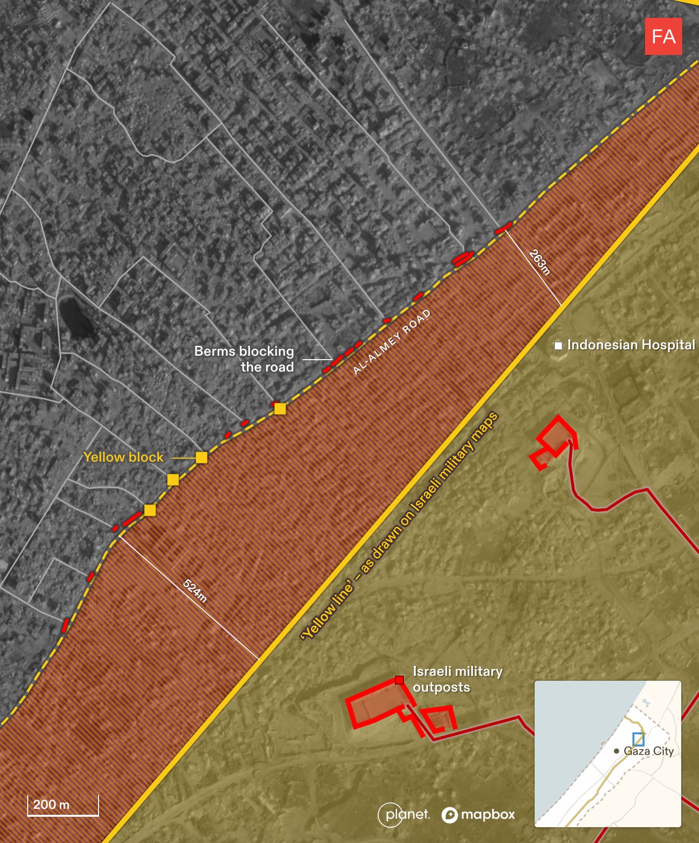 Israel Is Turning the Yellow Line Splitting Gaza into a Physical Barrier
