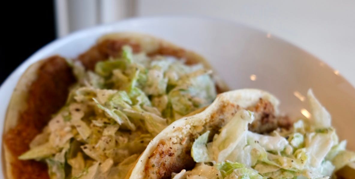 Crispy Chicken Caesar Smash Tacos - Nourished by Mads