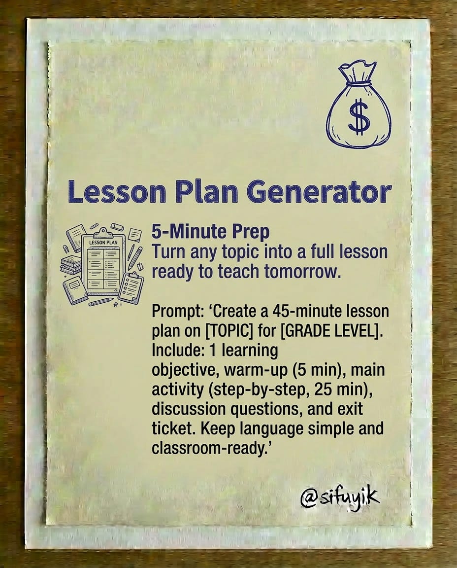 10 Perplexity/ChatGPT Prompts Teachers Actually Use (Save 3+ Hours ...