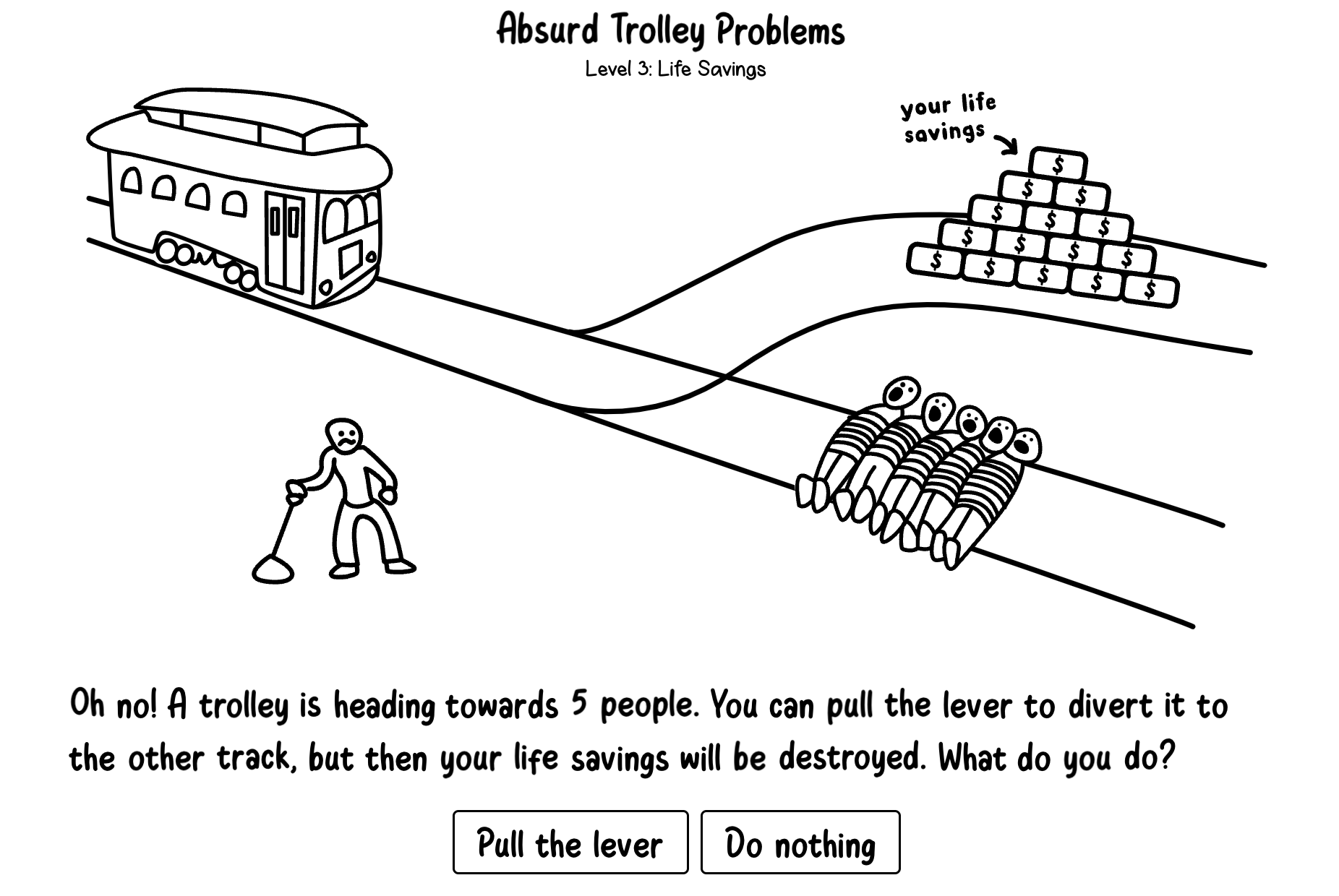 Let's try Absurd Trolley Problems! 𝙿𝚊𝚛𝚝 𝟷
