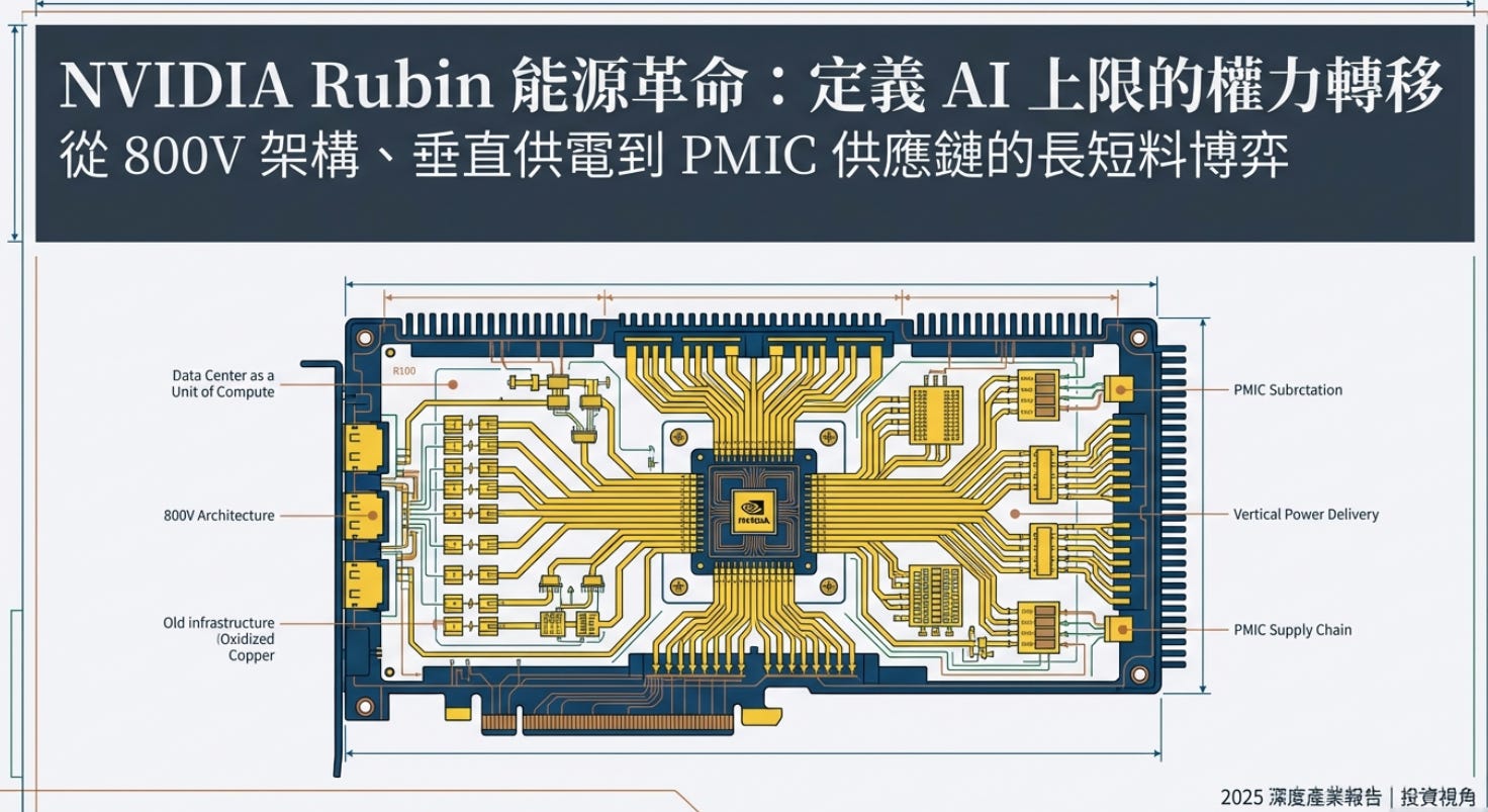 NVIDIA Rubin 架構對電源管理 IC (PMIC) 產業之影響評估