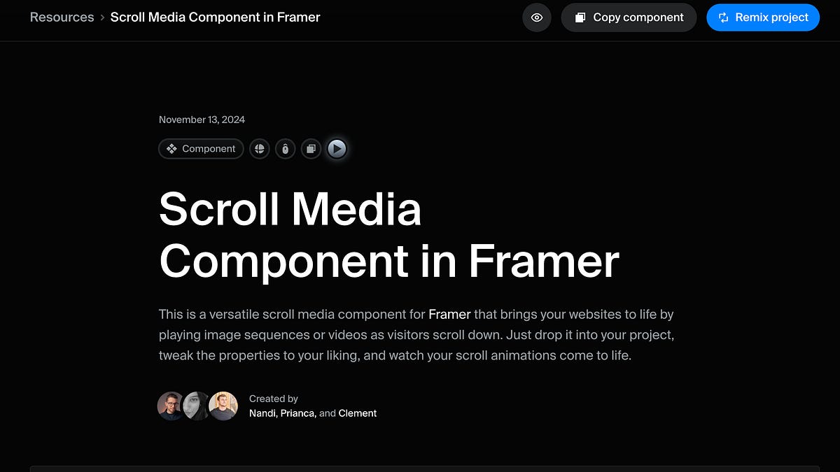 How to Create a Scroll Media Animation on Framer for your website.
