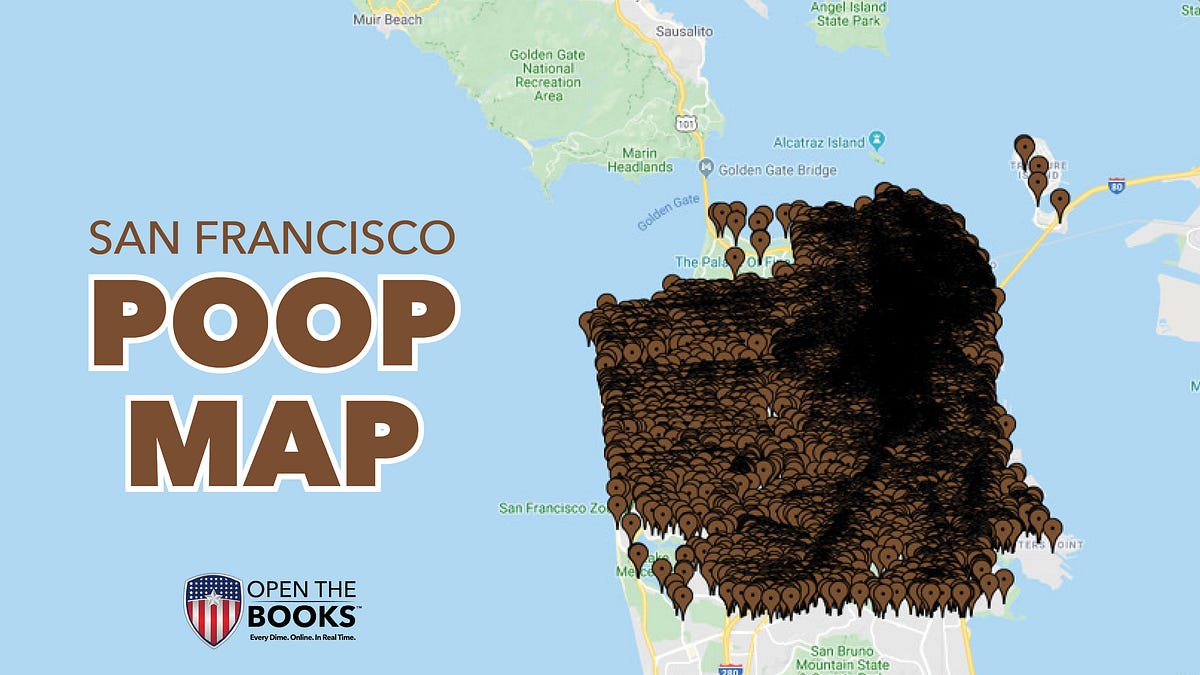 Updated! The San Francisco Poop Map By OpenTheBooks In Real Time