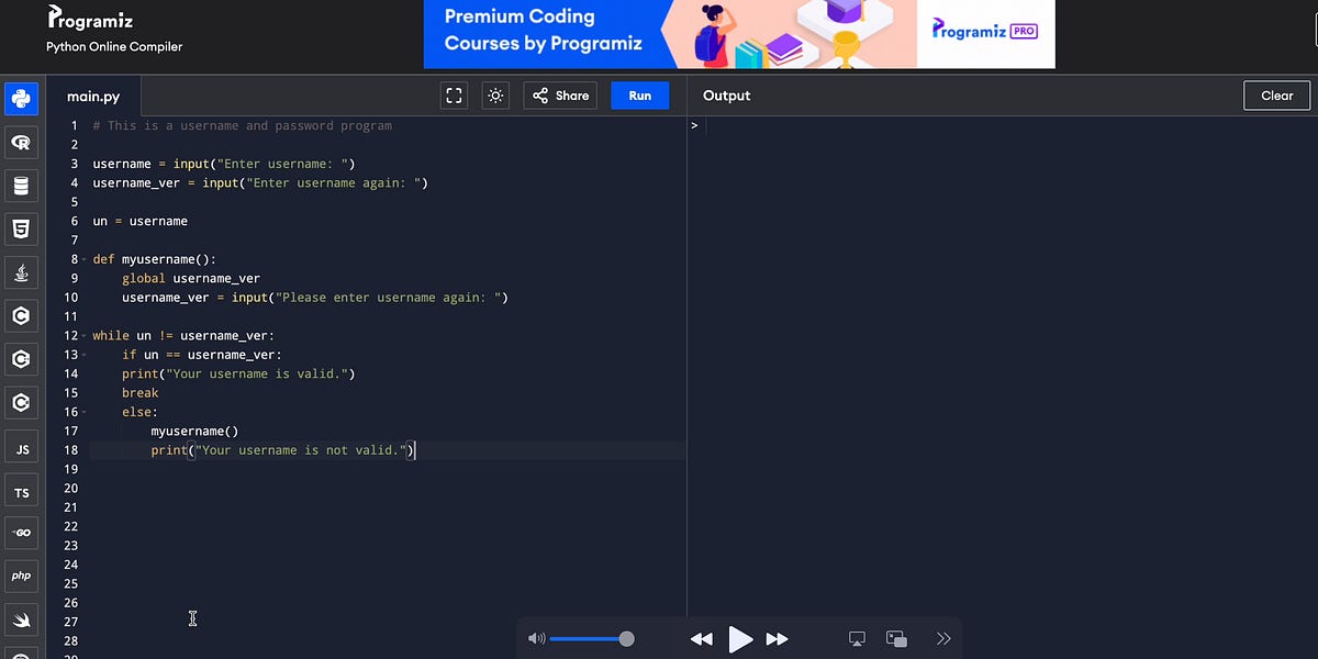 Username and Password Python Program - by Eric Coyle, Ph.D.