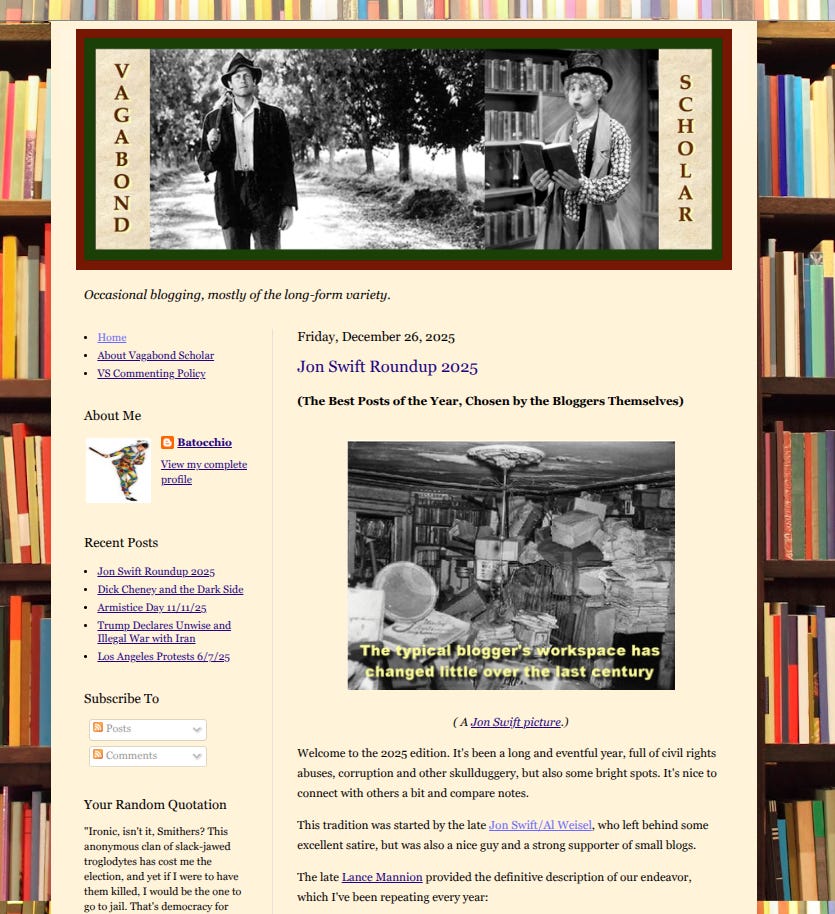 The Jon Swift List: Best Blog Posts of the Year