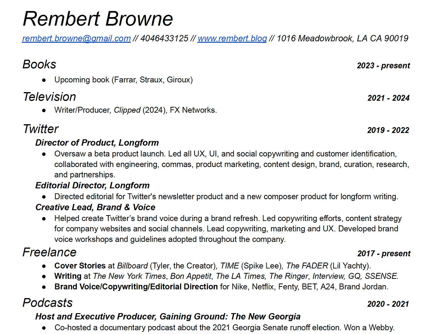 rembert browne substack
