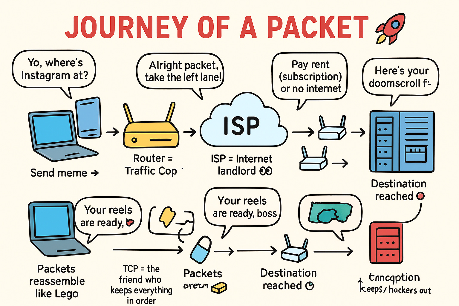 How the Internet Actually Works: Packets, Routers & All That Jazz