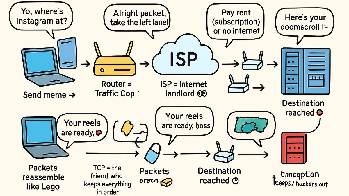 How the Internet Actually Works: Packets, Routers & All That Jazz