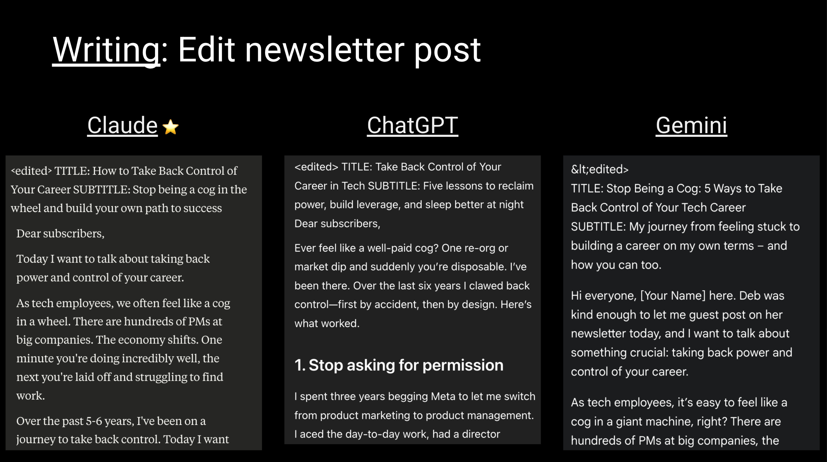 ChatGPT vs Claude vs Gemini: The Best AI Model for Each Use Case in 2025