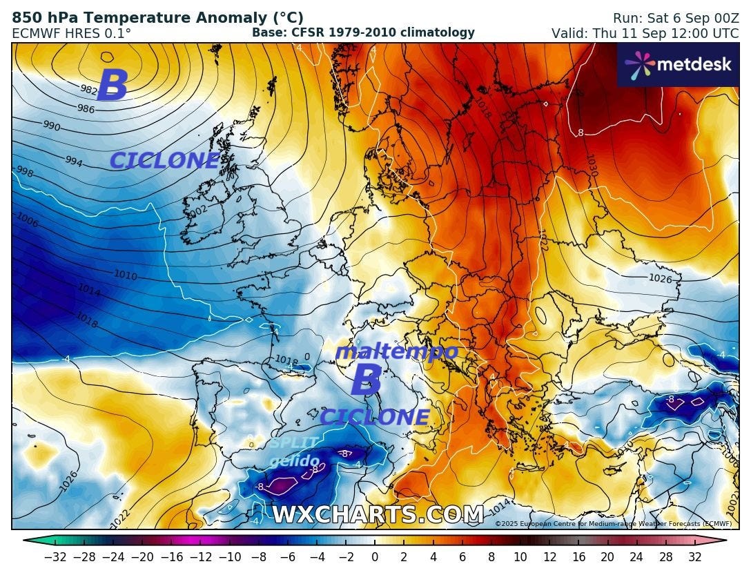 Ancora IMPULSI di FREDDO, anche SETTEMBRE diventa ANOMALO e molto ...