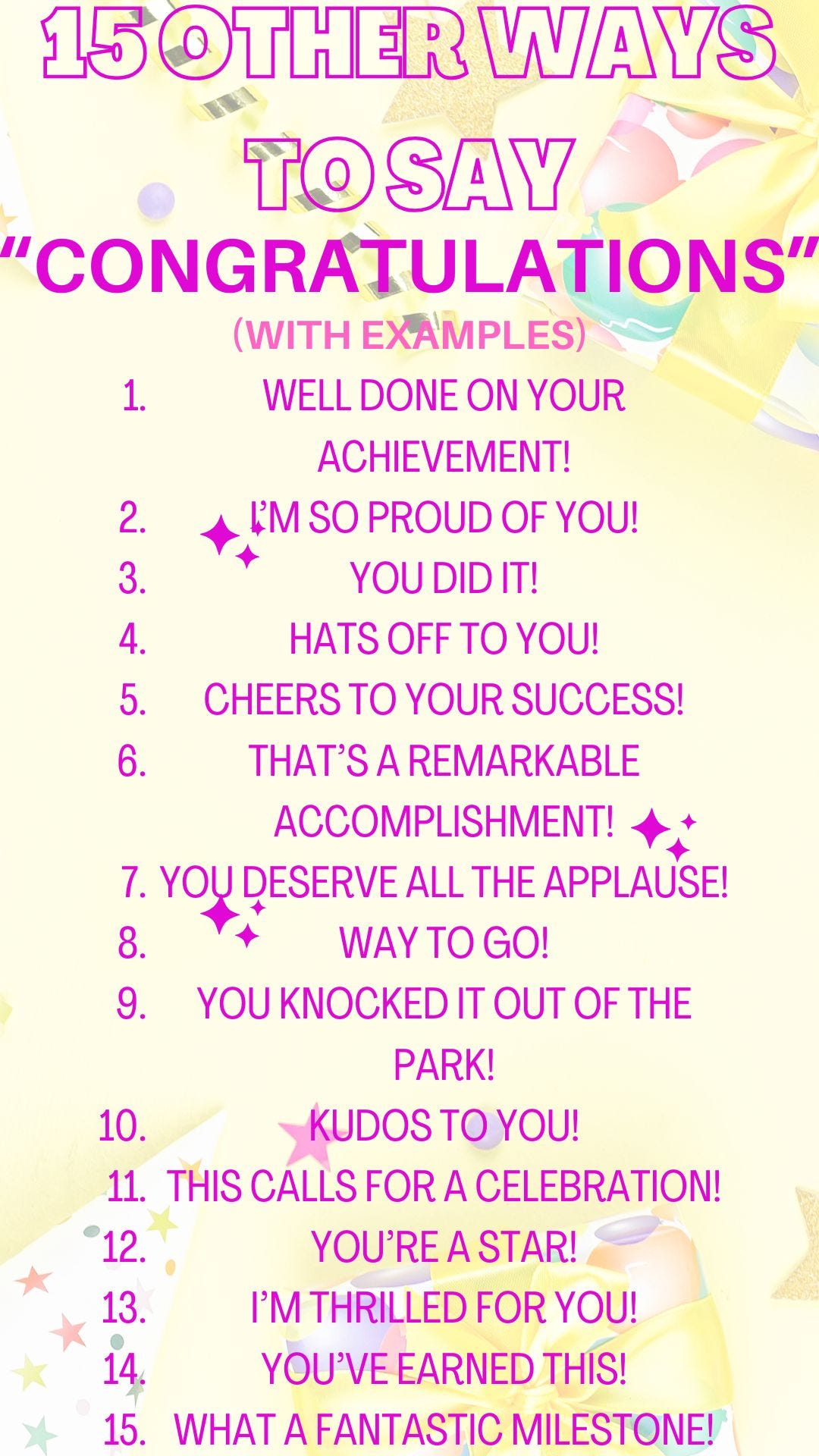 15 Other Ways to Say “Congratulations” (with Examples)