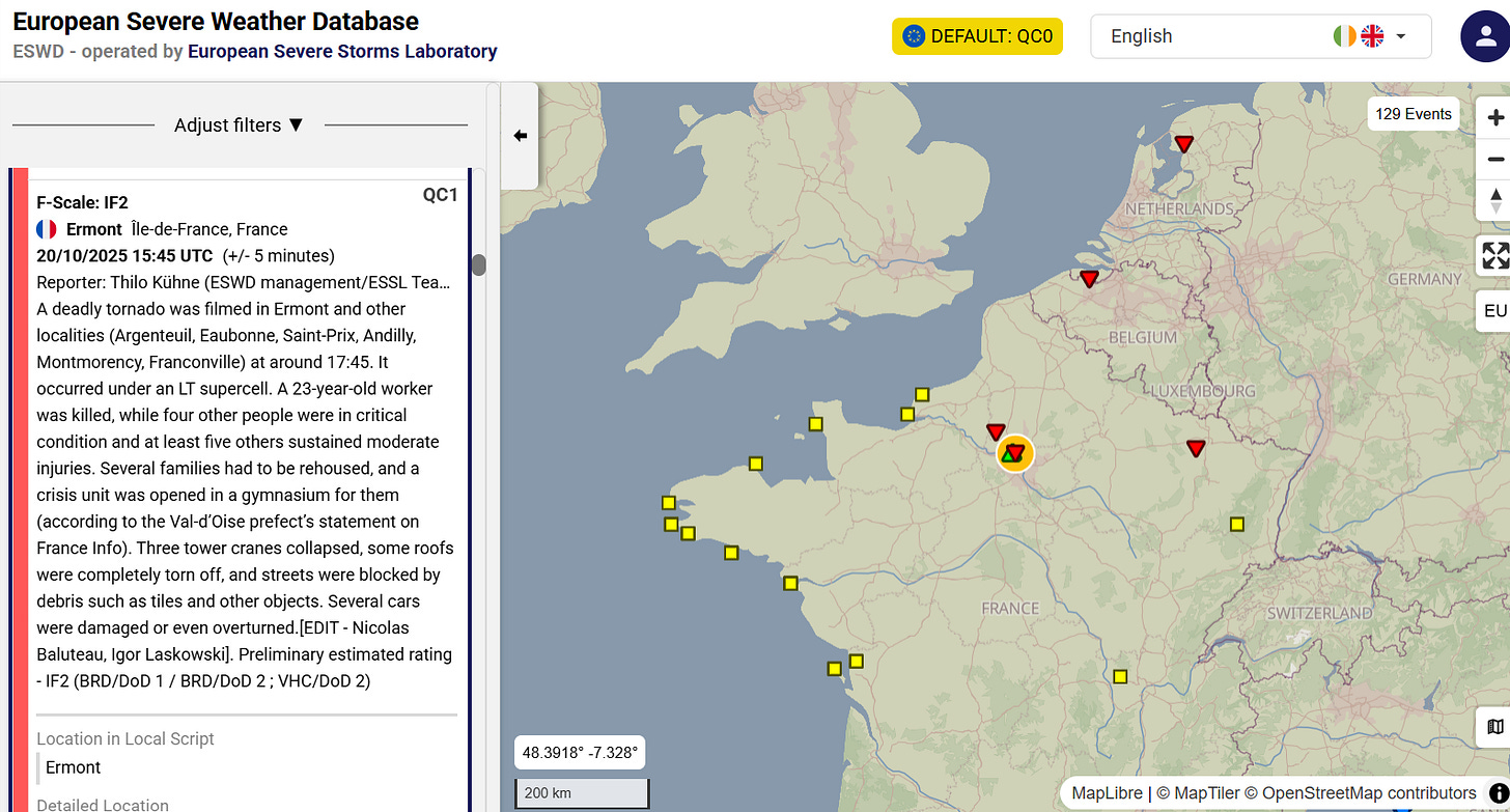 Killer tornado strikes near Paris. How unusual are tornadoes in Europe ...