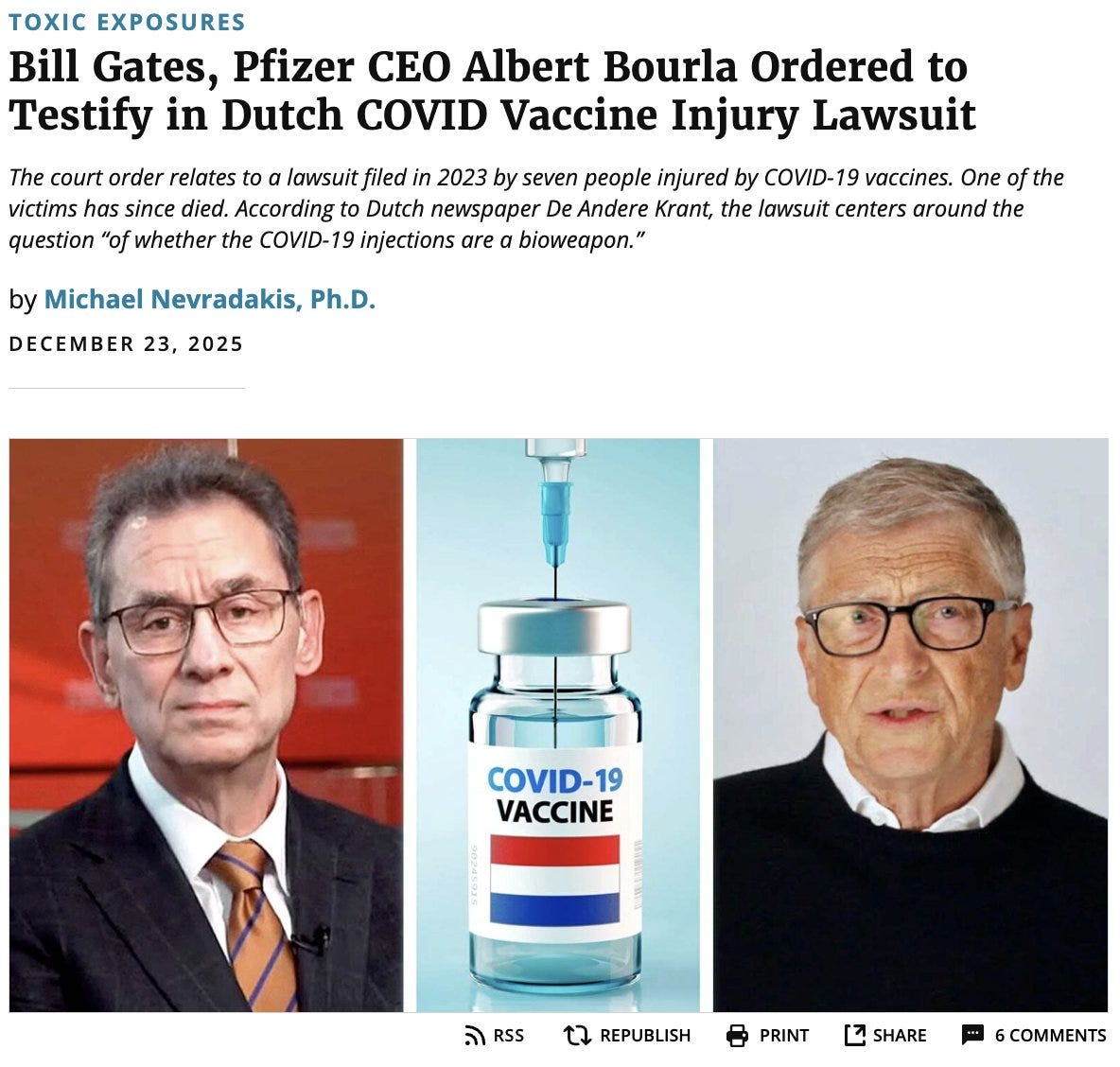 🚨Dutch Court Orders Bill Gates and Albert Bourla to Testify Over Deadly ...