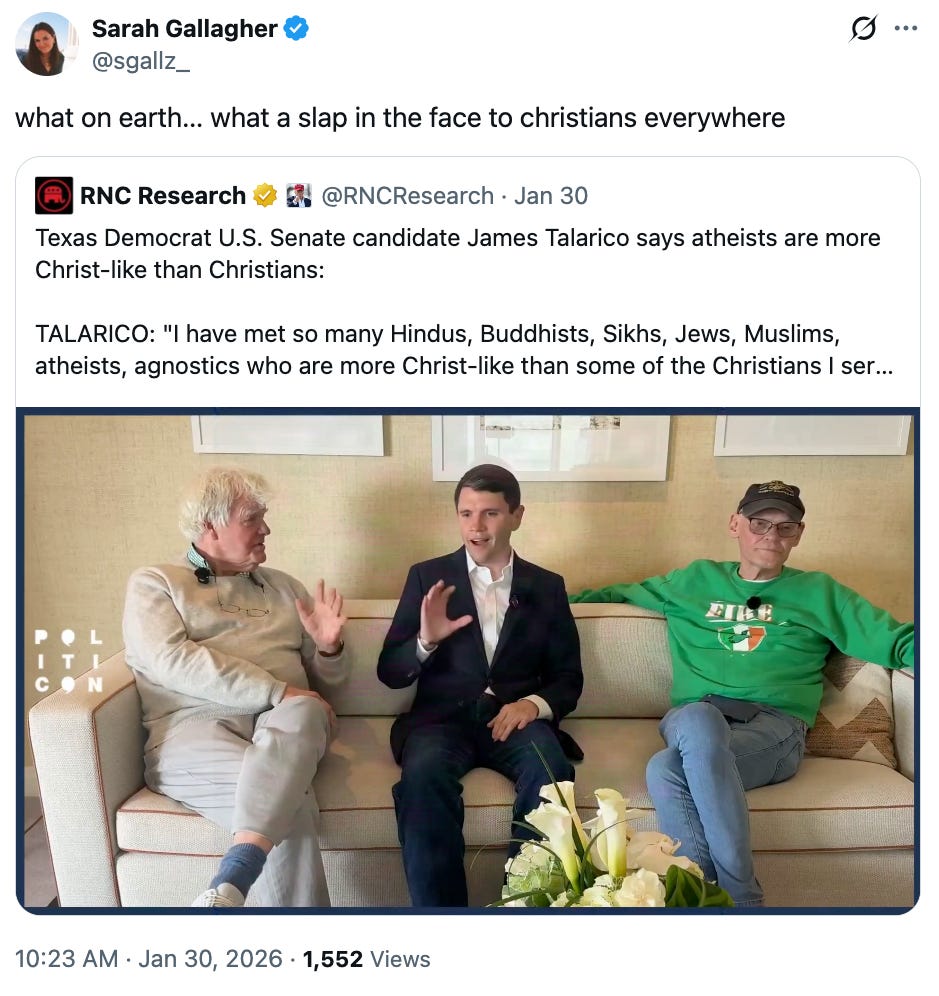 Republicans are panicking because James Talarico wants people to act ...