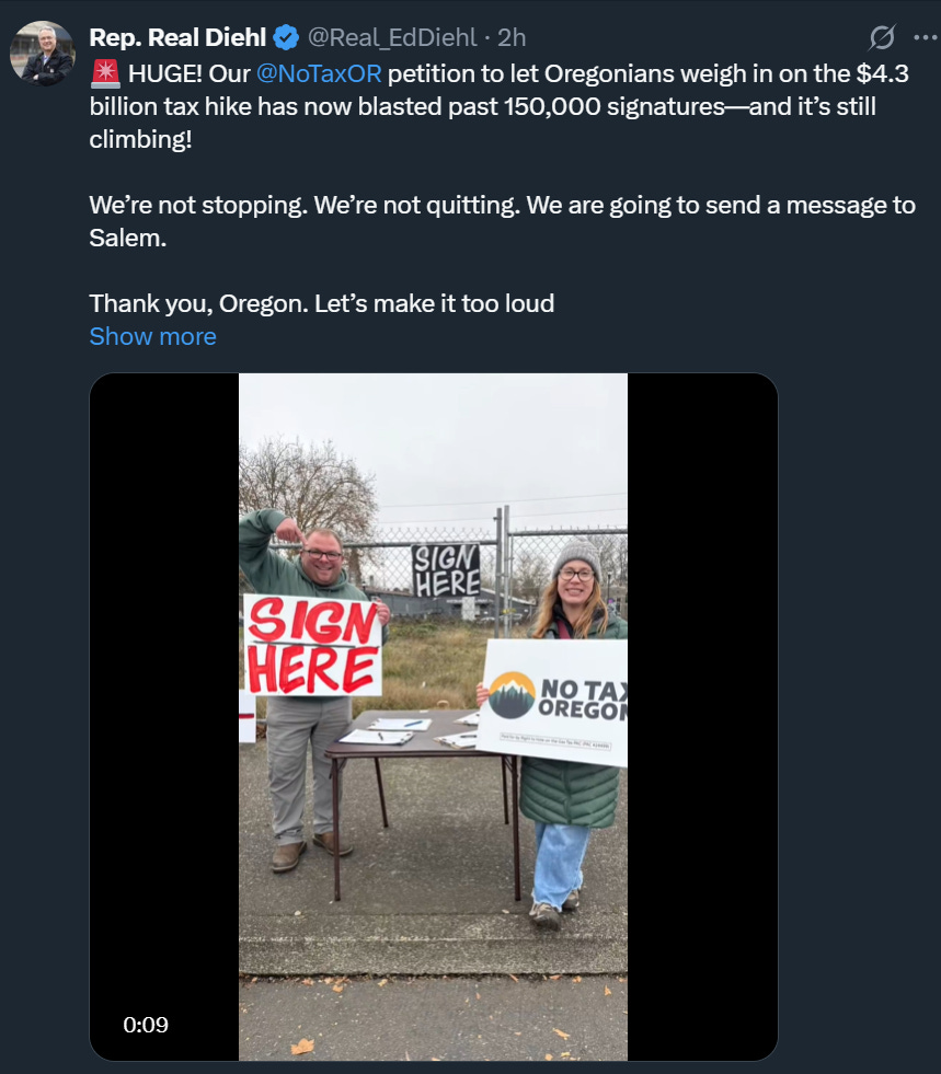 Petitioner: Oregon Gas Tax repeal has 2X needed signatures - Oregon Eagle