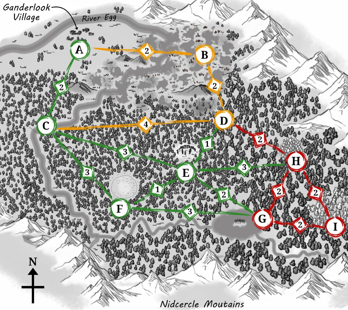Making DnD and RPG dungeons into pointcrawls - by Murkdice